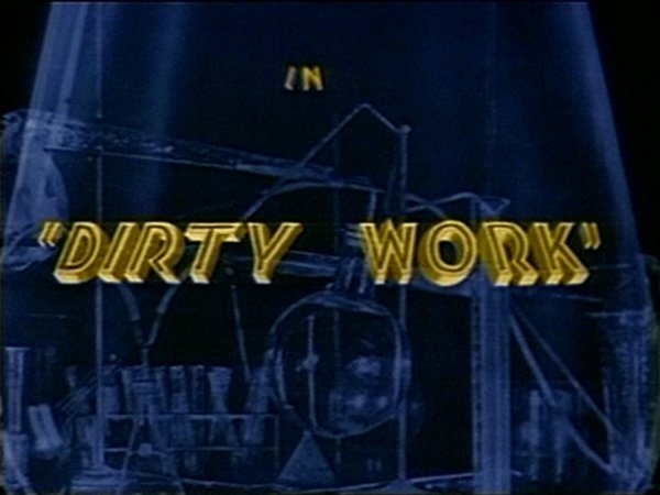 Dirty Work (1933) colorized title card